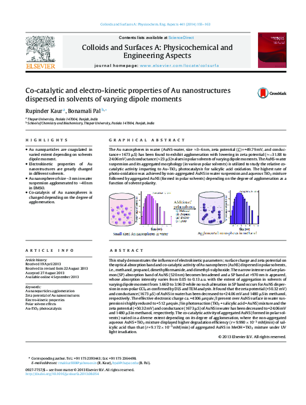 (PDF) Colloids and Surfaces A: Physicochemical and Engineering Aspects