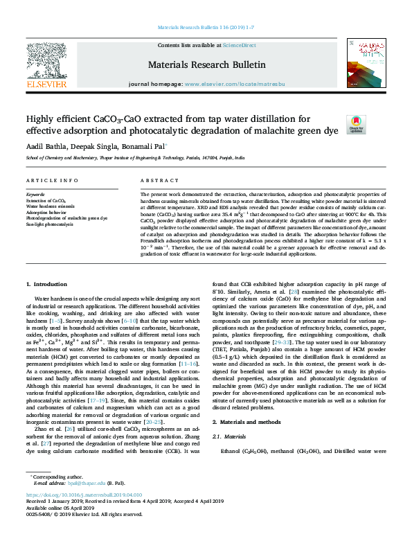 (PDF) Materials Research Bulletin