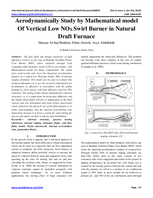 (PDF) Aerodynamically Study by Mathematical model Of Vertical Low NOX ...