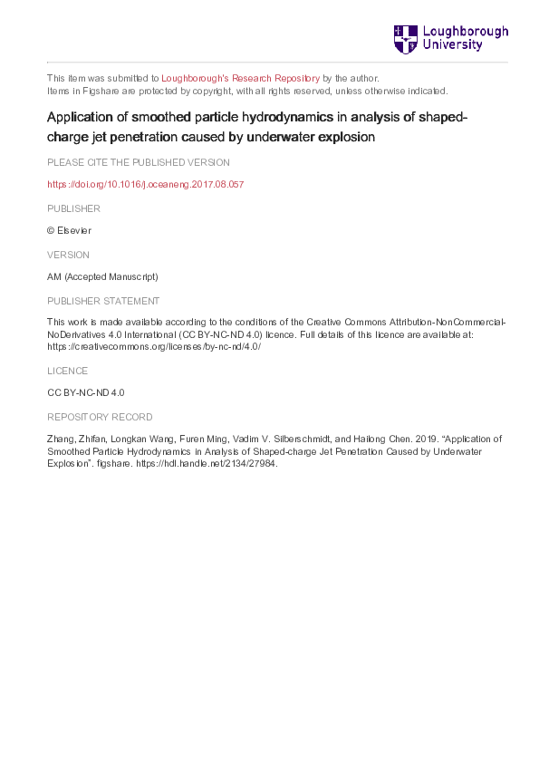 (PDF) Application of Smoothed Particle Hydrodynamics in analysis of ...