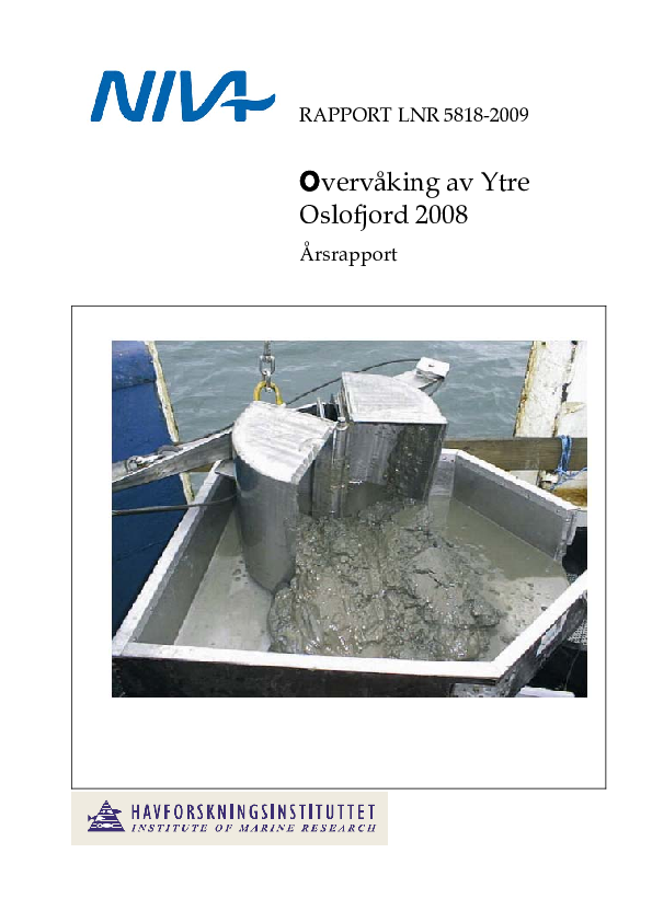 (PDF) Overvåking av Ytre Oslofjord 2008. Årsrapport