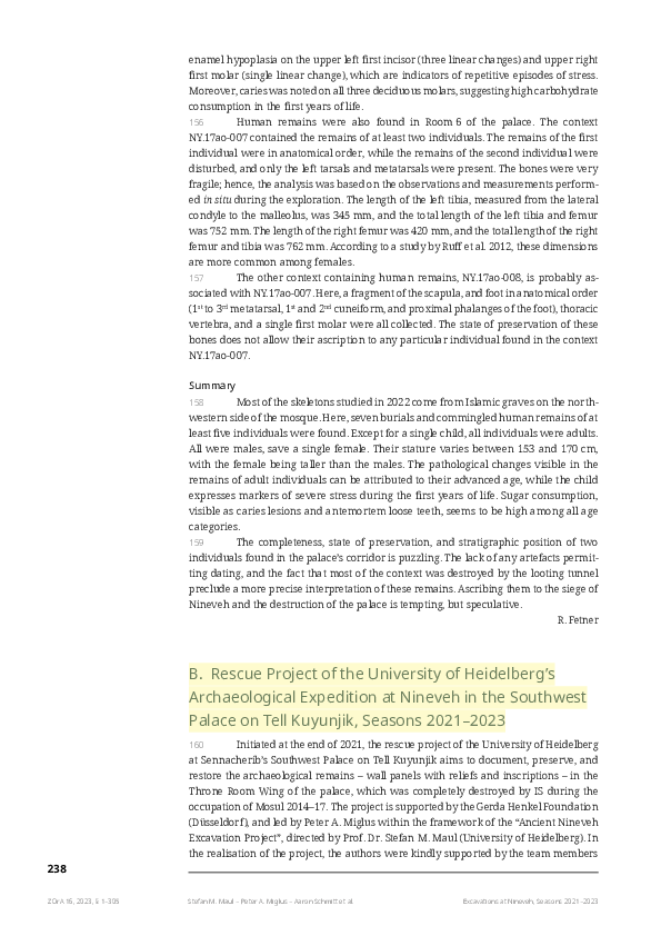 (PDF) Rescue Project of the University of Heidelberg’s Archaeological ...