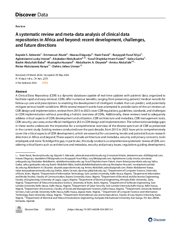 (PDF) A systematic review and meta-data analysis of clinical data ...