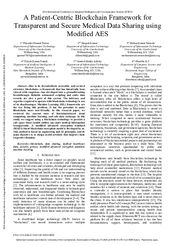 (PDF) A Patient-Centric Blockchain Framework for Transparent and Secure ...