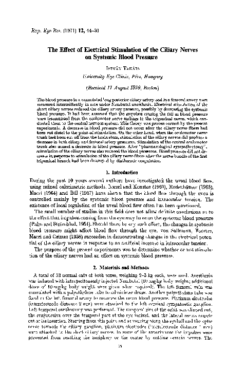 (PDF) The effect of electrical stimulation of the ciliary nerves on ...