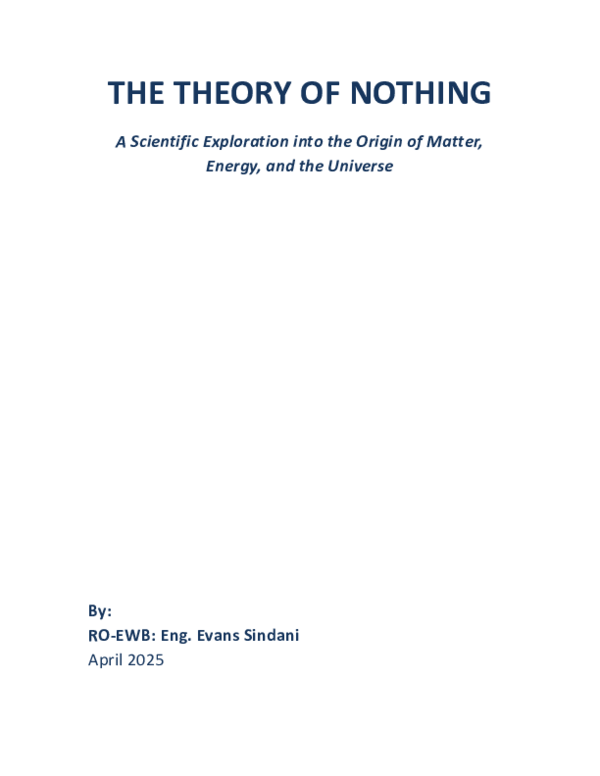 (PDF) THE THEORY OF NOTHING
