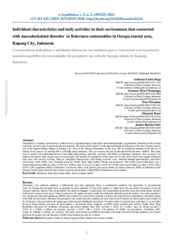 (PDF) Individual characteristics and daily activities in their ...