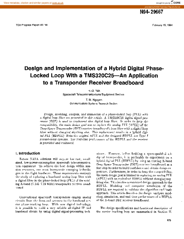 (PDF) Design and implementation of a hybrid digital phase-locked loop ...