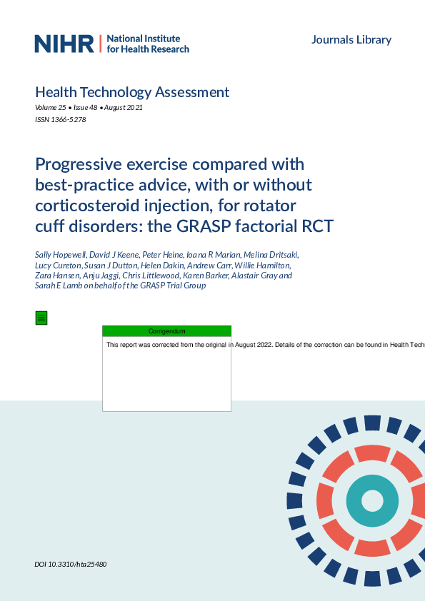 (PDF) Progressive exercise compared with best-practice advice, with or ...
