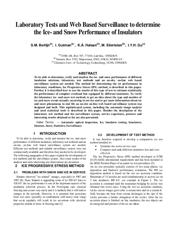 (PDF) Laboratory Tests and Web Based Surveillance to Determine the Ice ...