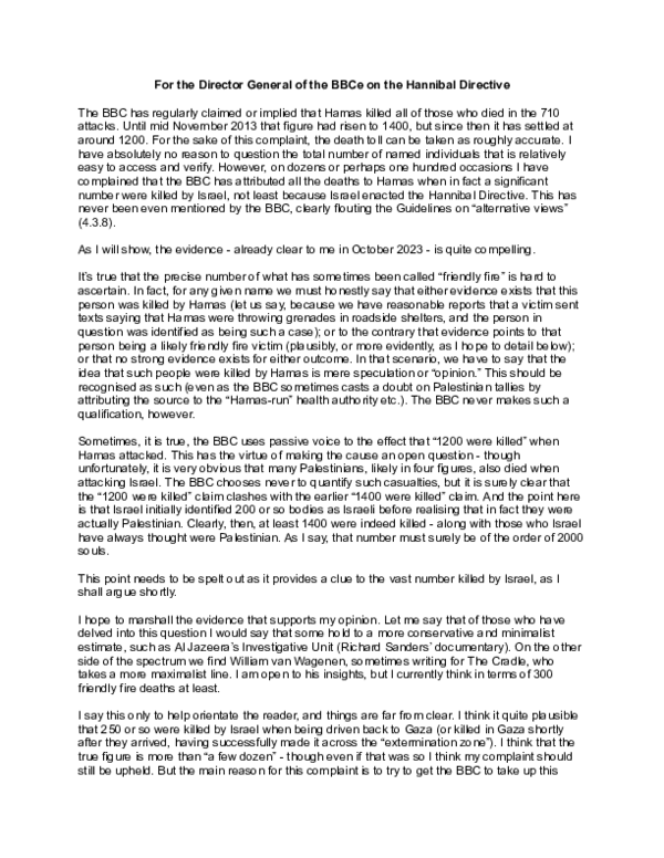 (PDF) For the Director General of the BBC on the Hannibal Directive