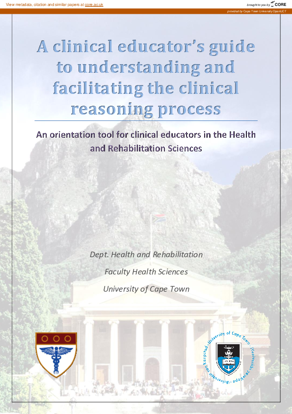 (PDF) A clinical educator’s guide to understanding and facilitating the ...