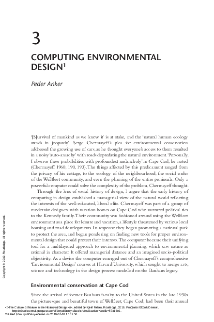(PDF) Computing environmental design