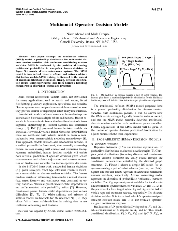 (PDF) Multimodal operator decision models