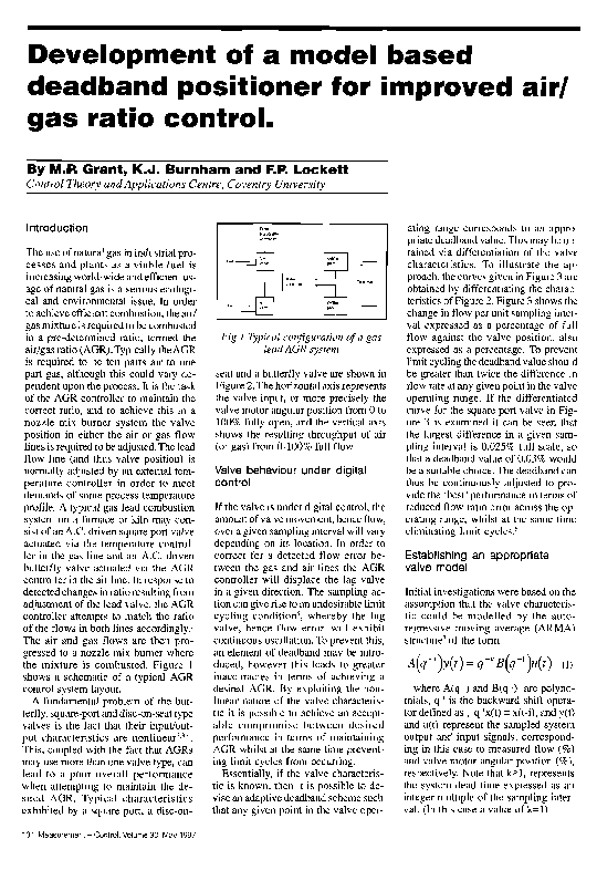 (PDF) Development of a Model Based Deadband Positioner for Improved Air ...