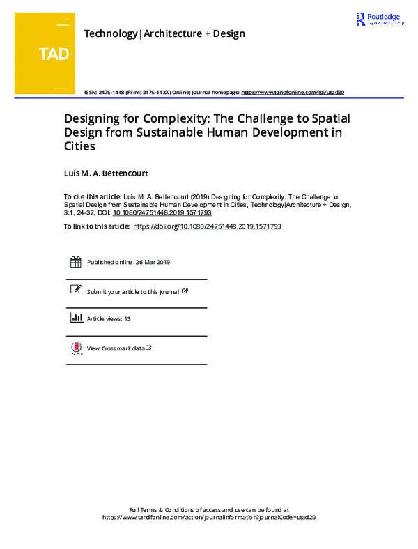 (PDF) Designing for Complexity: The Challenge to Spatial Design from ...