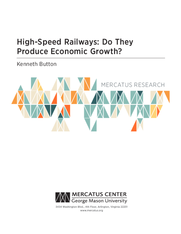 (PDF) High-Speed Railways: Do They Produce Economic Growth?