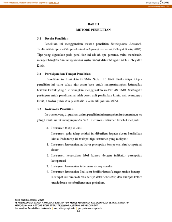 (PDF) Pengembangan Bahan Ajar Asam Basa Untuk Mengembangkan Keterampilan Berpikir Kreatif ...