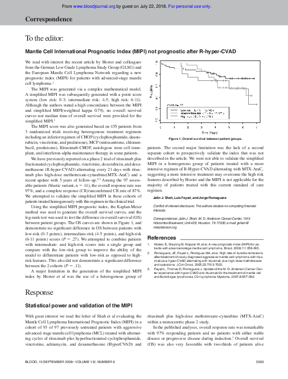 (PDF) Response: Statistical power and validation of the MIPI