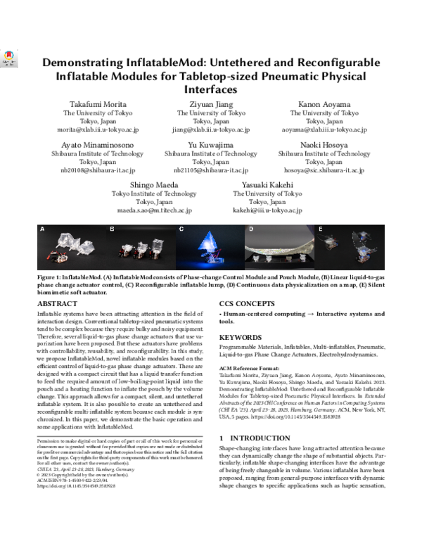 (PDF) Demonstrating InflatableMod: Untethered and Reconfigurable ...