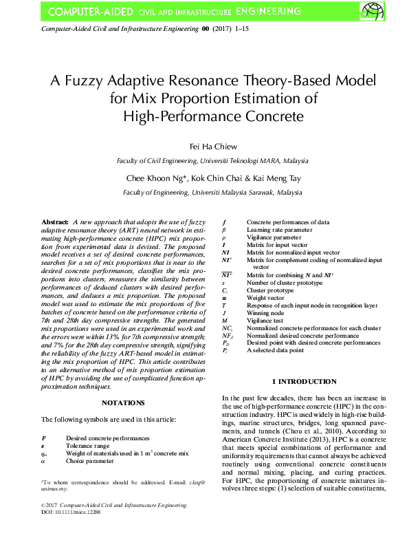 (PDF) A Fuzzy Adaptive Resonance Theory‐Based Model for Mix Proportion Estimation of High ...