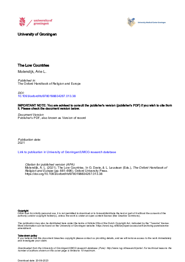 (PDF) The Low Countries