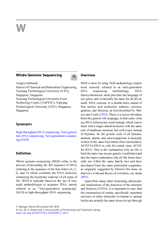 (PDF) Whole Genome Sequencing