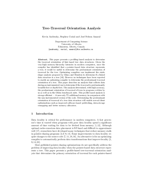 (PDF) Tree-Traversal Orientation Analysis