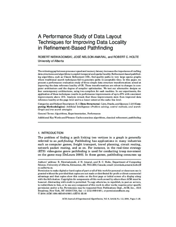 (PDF) A performance study of data layout techniques for improving data locality in refinement ...