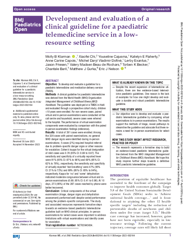 (PDF) Development and evaluation of a clinical guideline for a ...