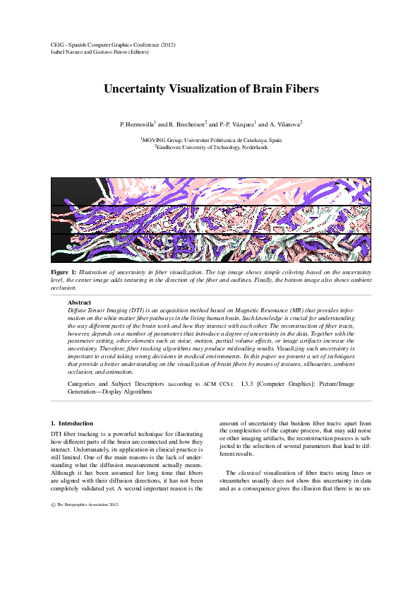 (PDF) Uncertainty Visualization of Brain Fibers