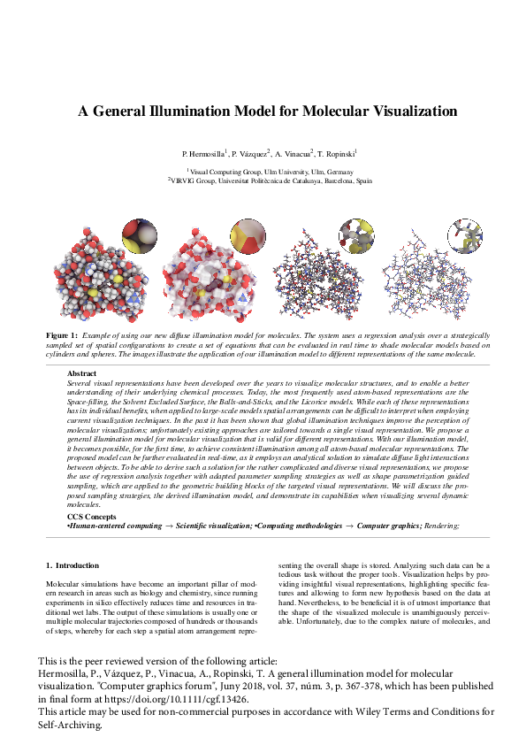 (PDF) A General Illumination Model for Molecular Visualization