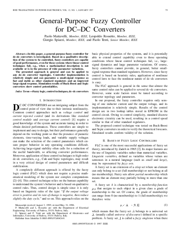 (PDF) General-purpose fuzzy controller for DC-DC converters