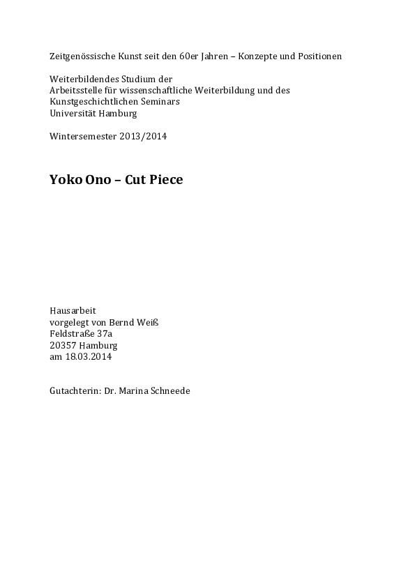 (PDF) Yoko Ono - Cut Piece