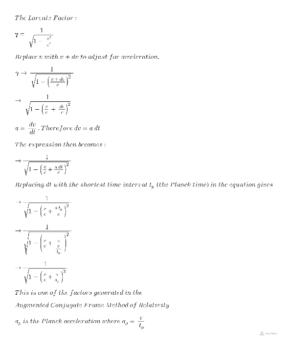 (PDF) Transformation Of Lorentz Factor To Include Acceleration