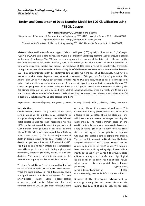 (PDF) Design and Comparison of Deep Learning Model for ECG ...