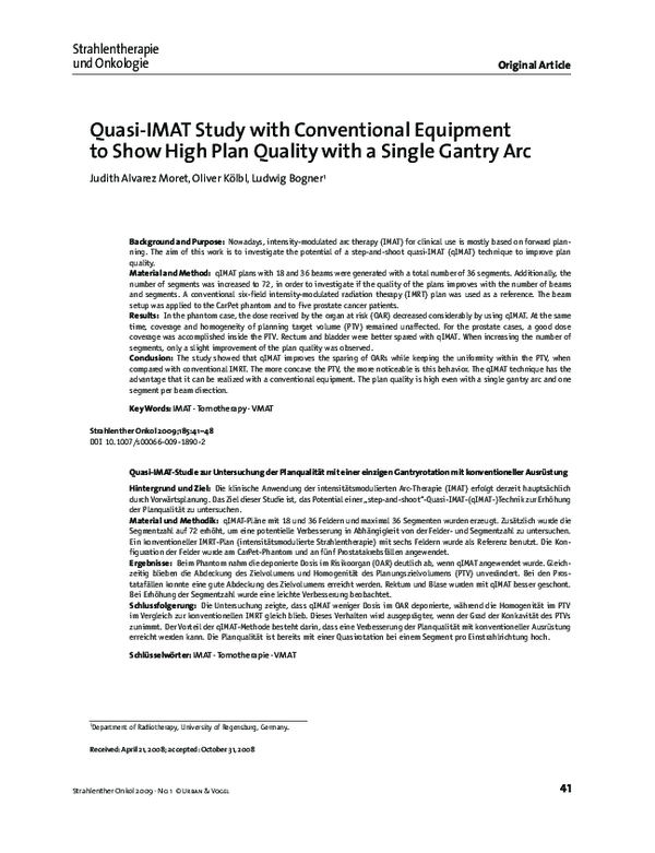 (PDF) Quasi-IMAT Study with Conventional Equipment to Show High Plan ...