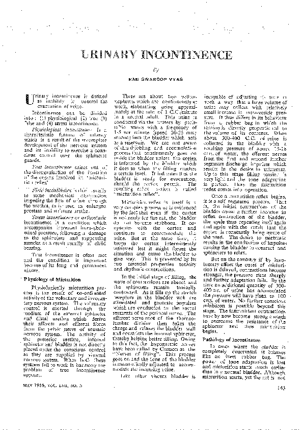 (PDF) Urinary Incontinence