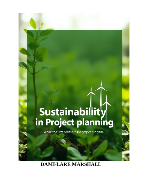 (PDF) Sustainability in Project Planning