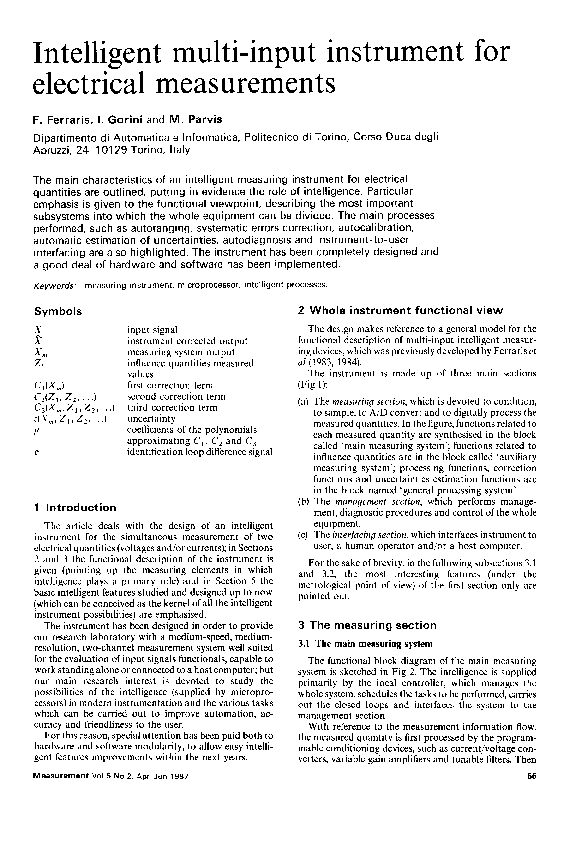 (PDF) Intelligent multi-input instrument for electrical measurements