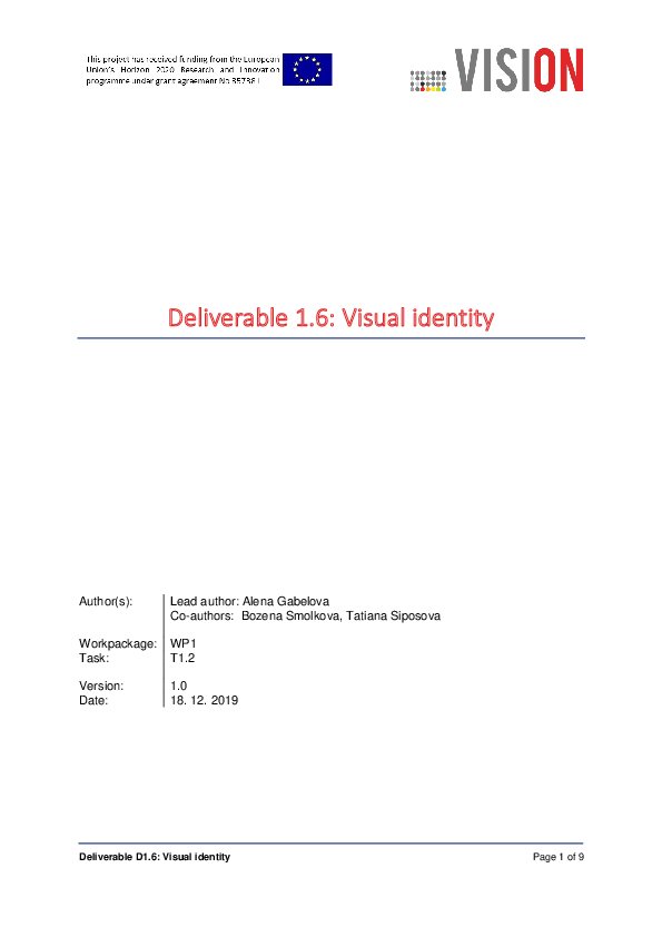 (PDF) Deliverable 1.6: Visual identity