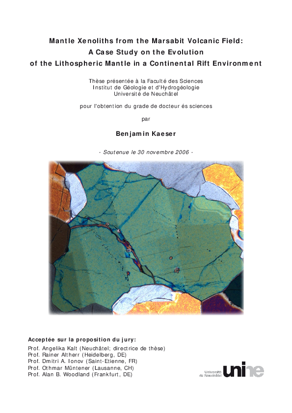 (PDF) Mantle xenoliths from the Marsabit volcanic field
