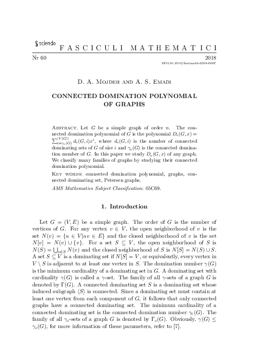 (PDF) Connected Domination Polynomial of Graphs