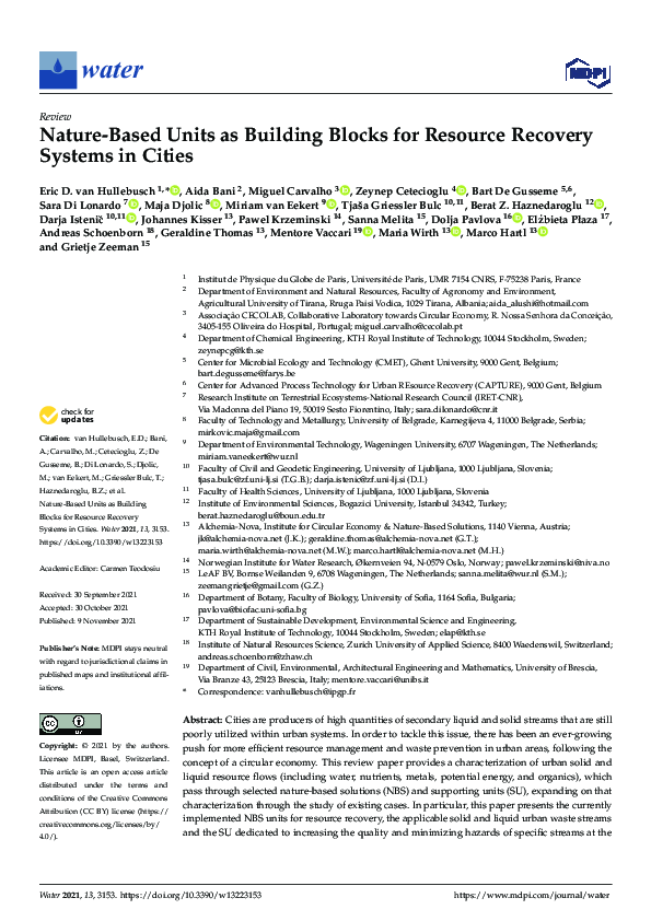 (PDF) Nature-Based Units as Building Blocks for Resource Recovery ...