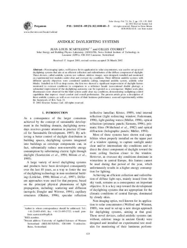 (PDF) Anidolic daylighting systems
