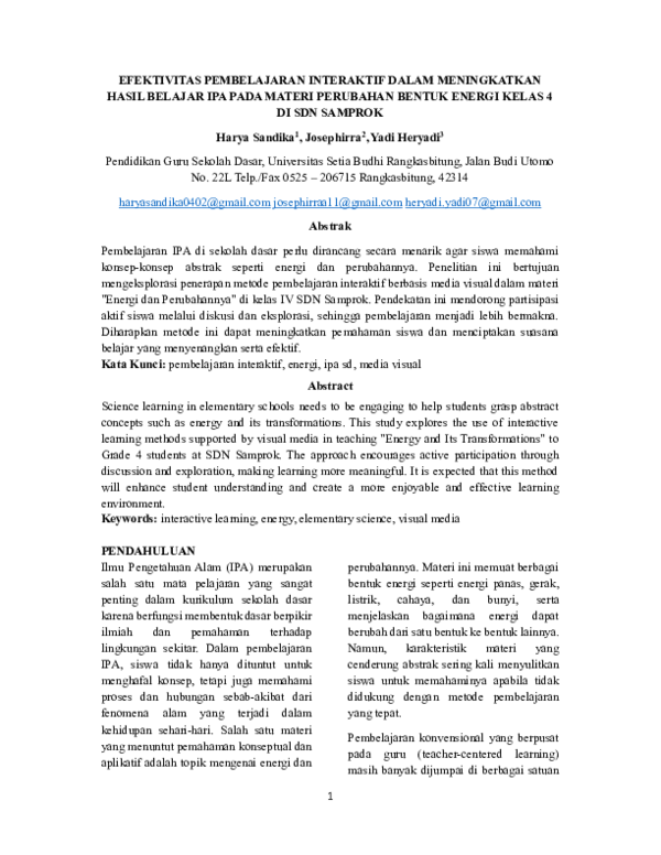 (PDF) EFEKTIVITAS PEMBELAJARAN INTERAKTIF DALAM MENINGKATKAN HASIL ...