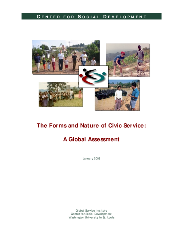 (PDF) The Forms and Nature of Civic Service: A Global Assessment