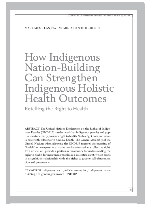 (PDF) How Indigenous Nation-Building Can Strengthen Indigenous Holistic ...