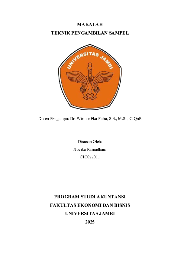 (PDF) TEKNIK PENGAMBILAN SAMPEL