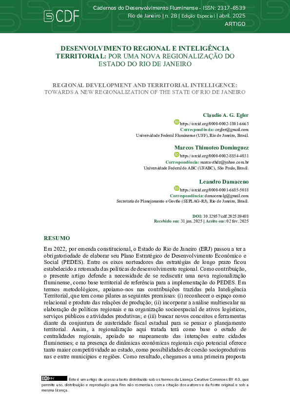 (PDF) REGIONAL DEVELOPMENT AND TERRITORIAL INTELLIGENCE: TOWARDS A NEW ...